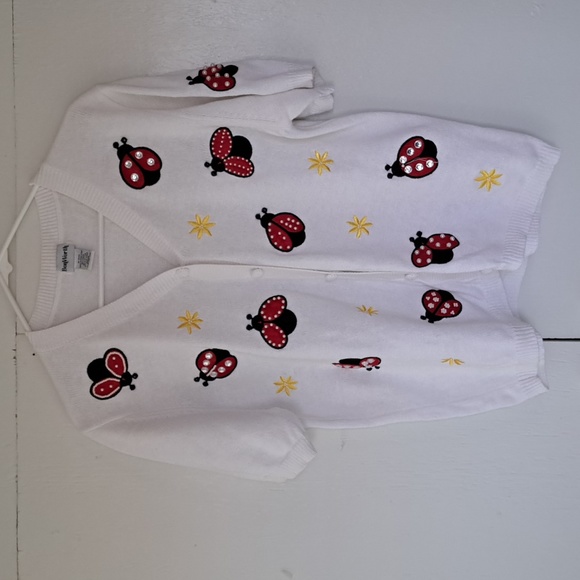 BonWorth | Sweaters | Vintage Ramiecotton Cardigan Short Sleeve Beaded ...